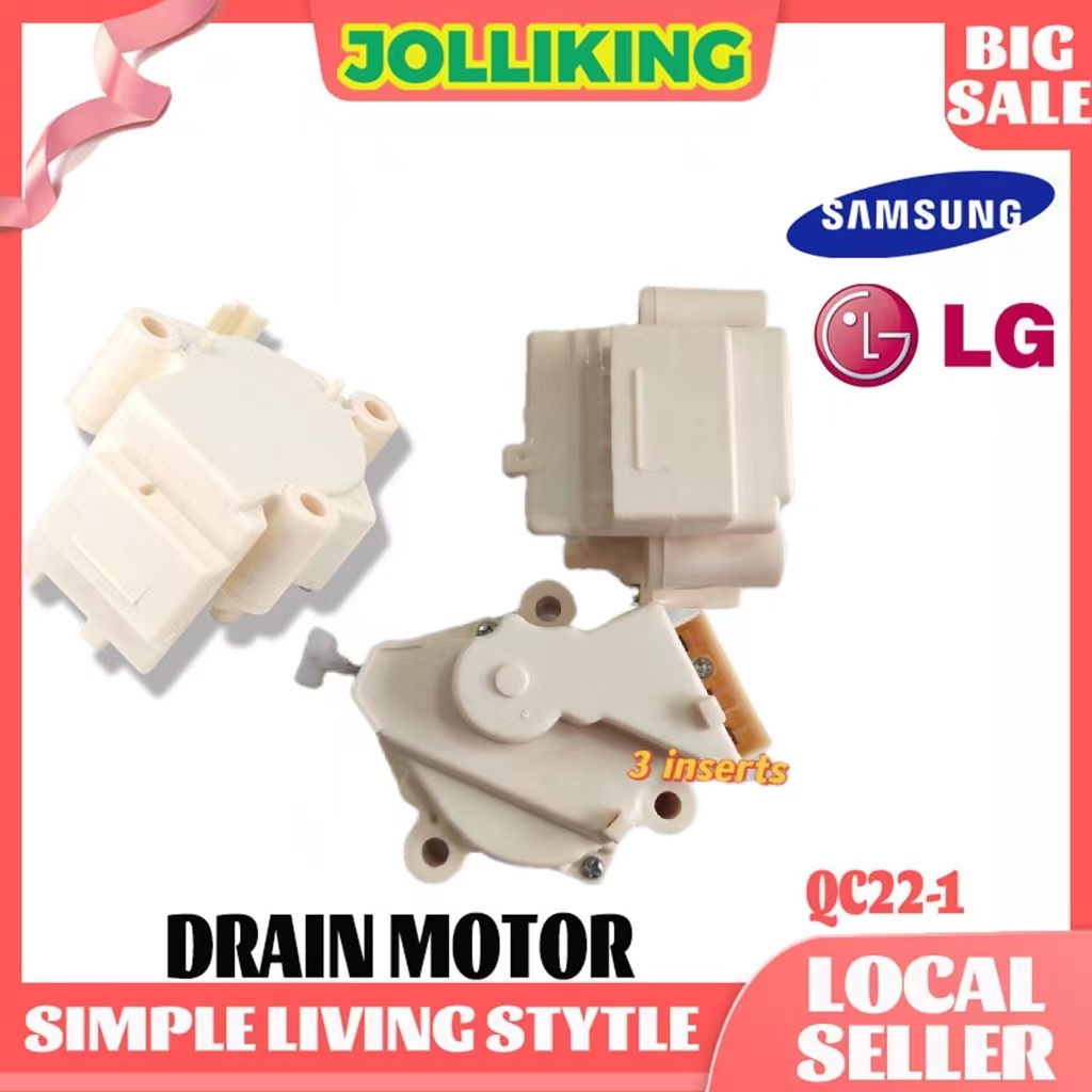 Washing Machine Drain motor 2 Pin 3 Pin QC22 for LG AC220-240V QC22-1/3 ...