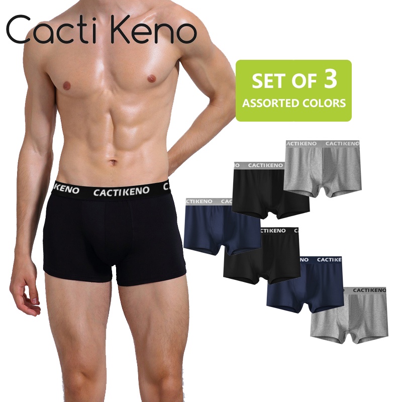 3pcs Set Cacti Keno Organic Cotton Boxer Briefs for Men High Quality ...