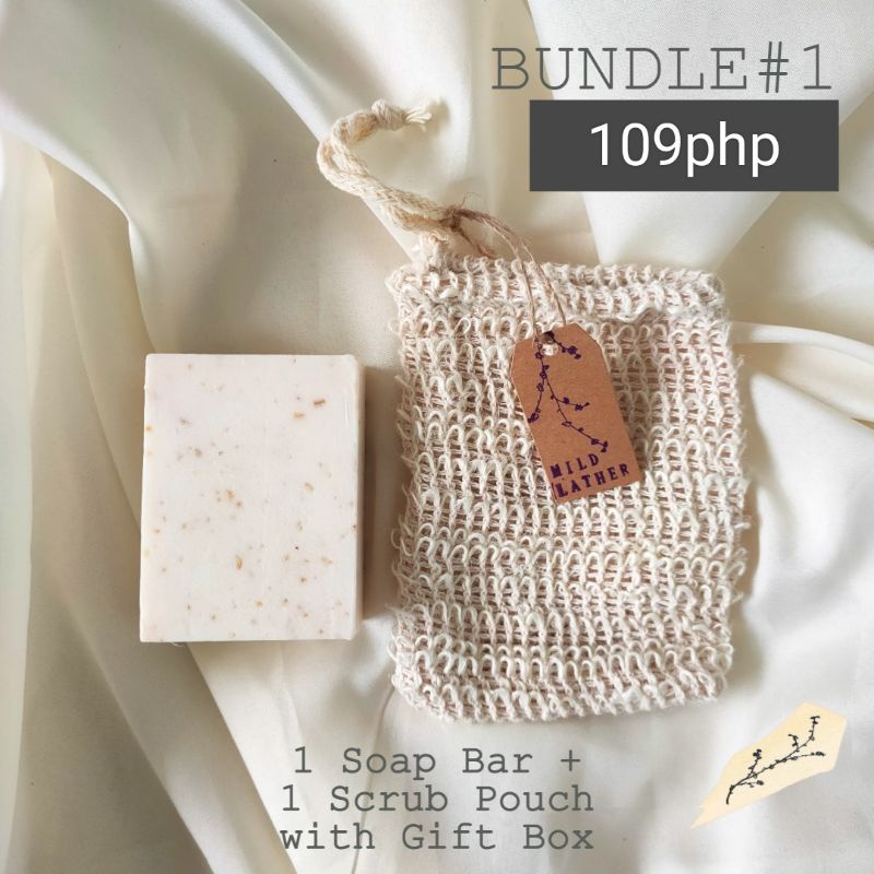 Bundles of Soap Bar with scrub pouch by mild lather | Shopee Philippines