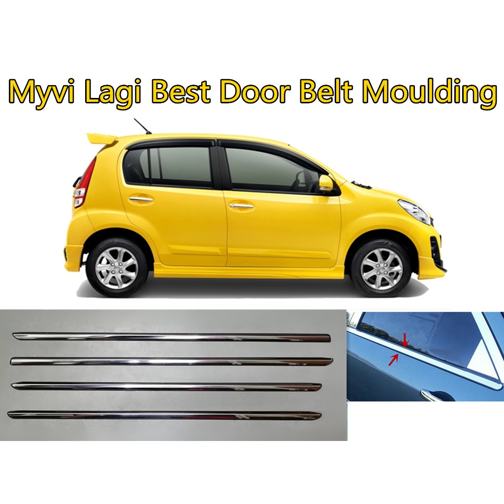 DC- Perodua Myvi Lagi Best 2011 - 2014 Window Trim Chrome Lining Door ...