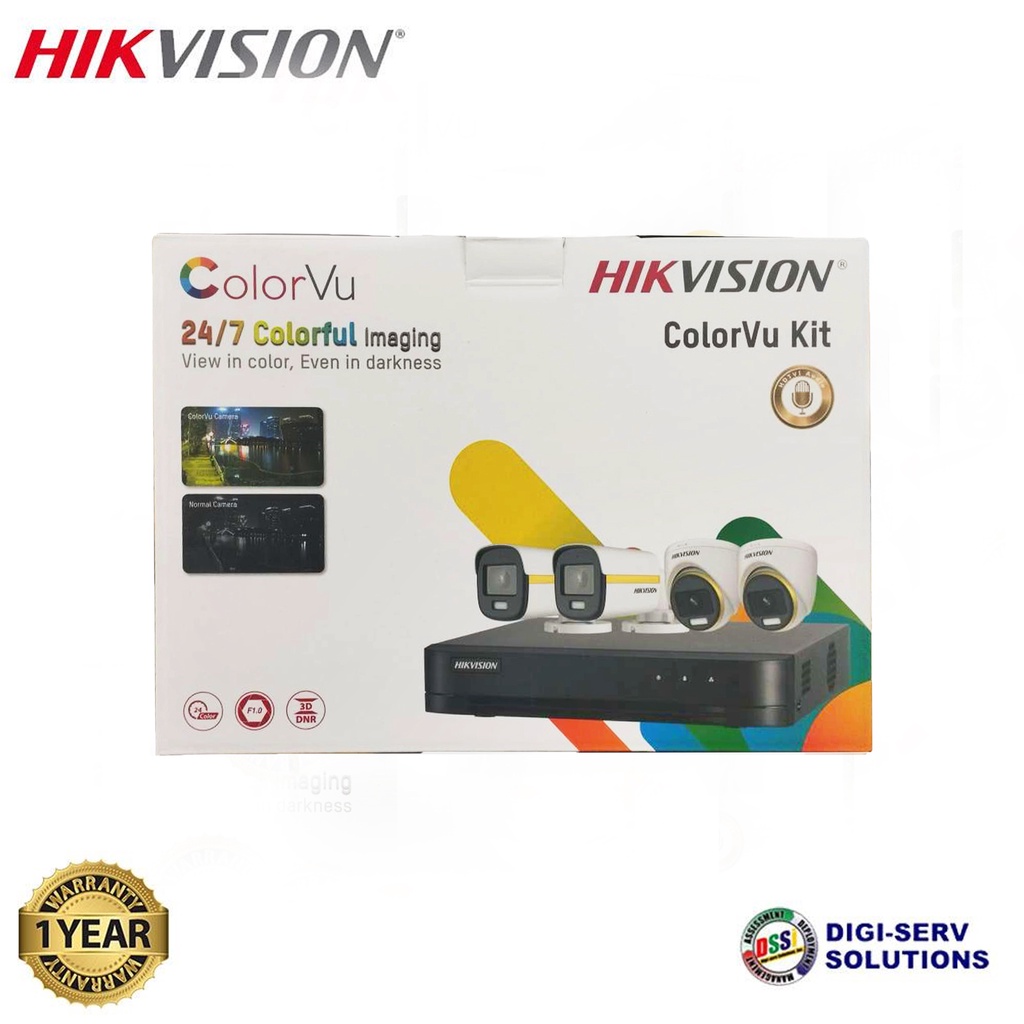 HikVision Kit Analog 4CH 2MP ColorVu (TVI-Lite-4CH2D2B-2MP-COLORVU) DS-7204HGHI-K1 | Shopee ...