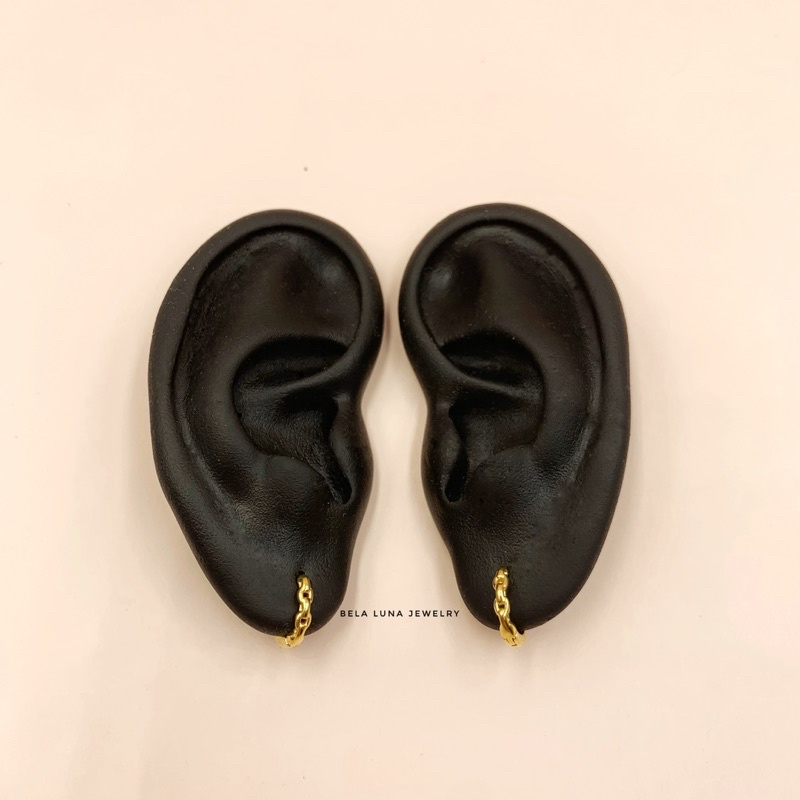 Chain Link Huggie Hoop Earring | Sold per pair | Shopee Philippines
