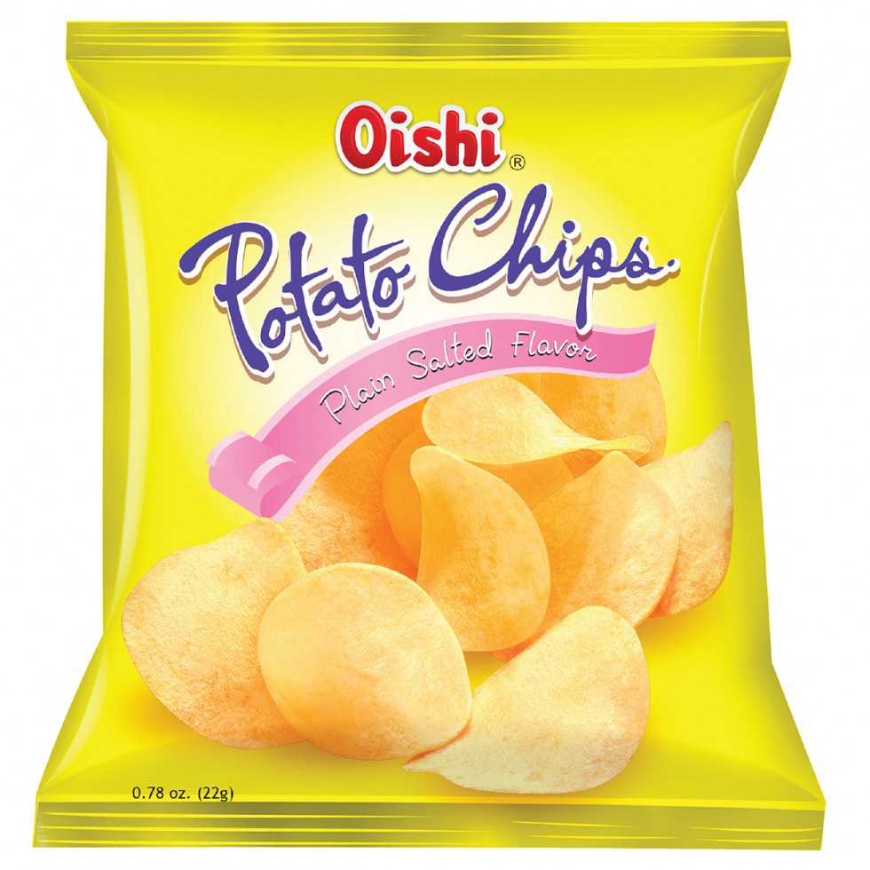 Oishi Potato Chips Plain Salted 22g | Shopee Philippines