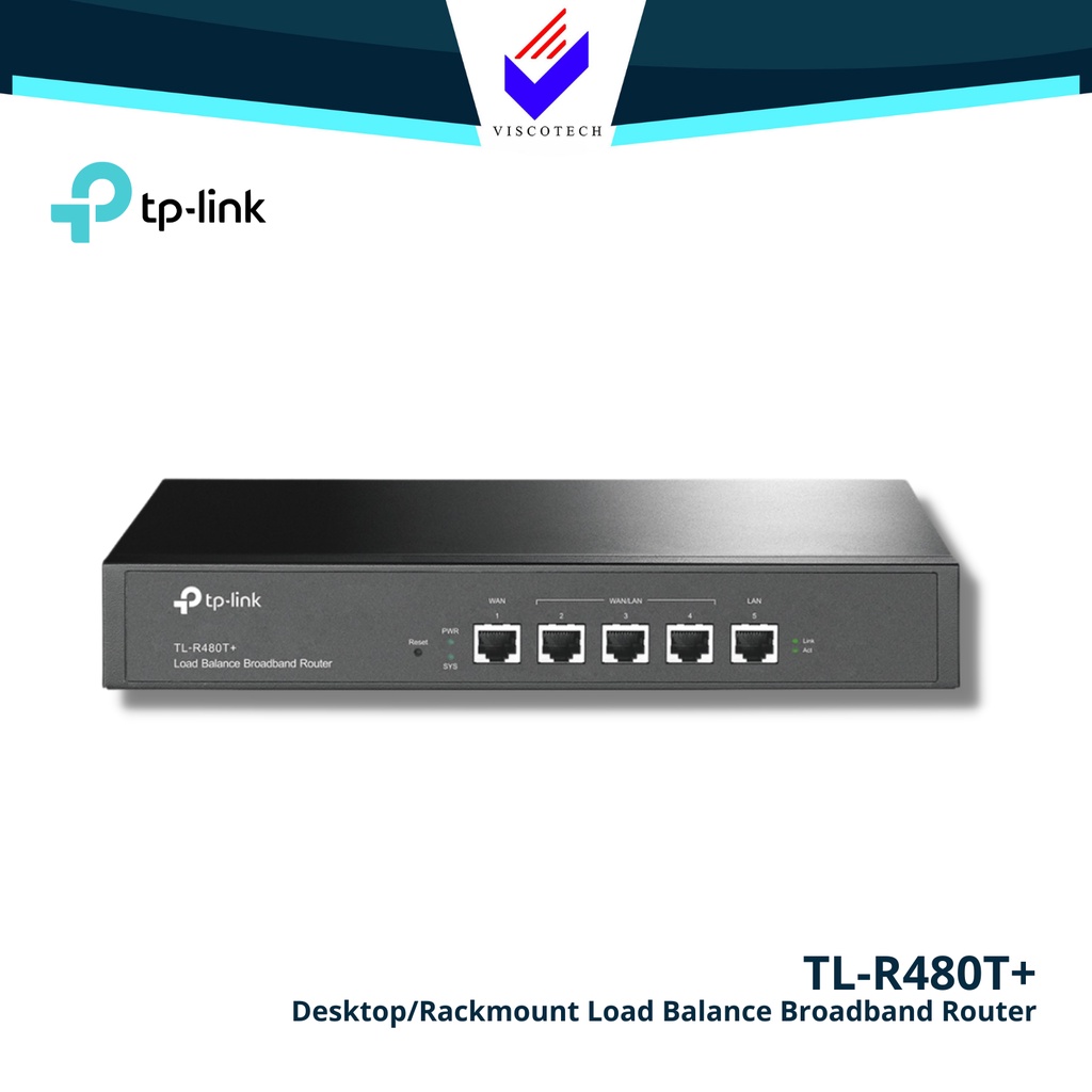 TP-Link TL-R480T+ Desktop/Rackmount Load Balance Broadband Router ...