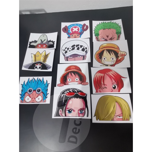 ONE PIECE PEEKING ANIME STICKER DECAL | Shopee Philippines