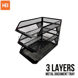 DOCUMENT TRAY Metal 3 Layers HEAVY DUTY | Shopee Philippines