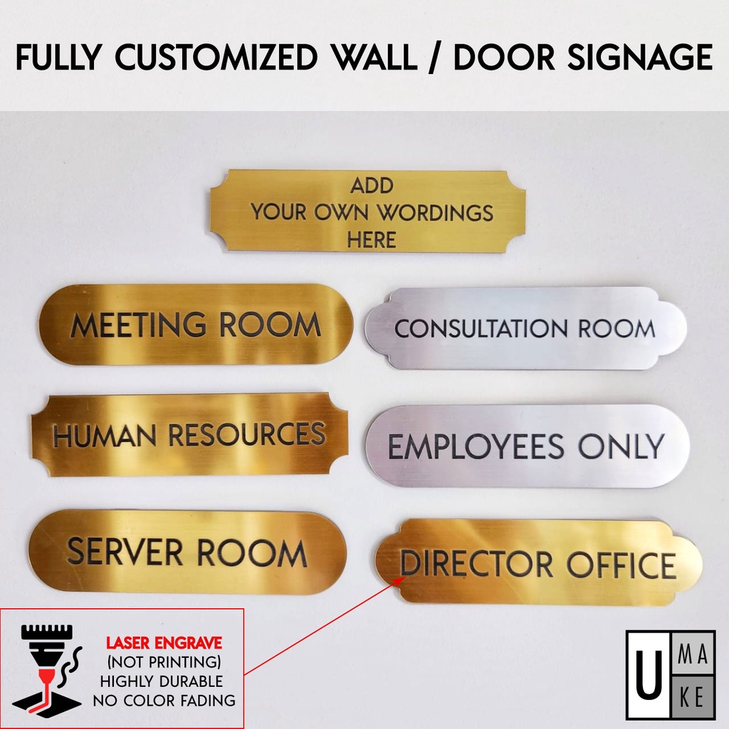 DOOR / Wall Sign Office Name Board Position PAPAN TANDA NAMA PEJABAT ...