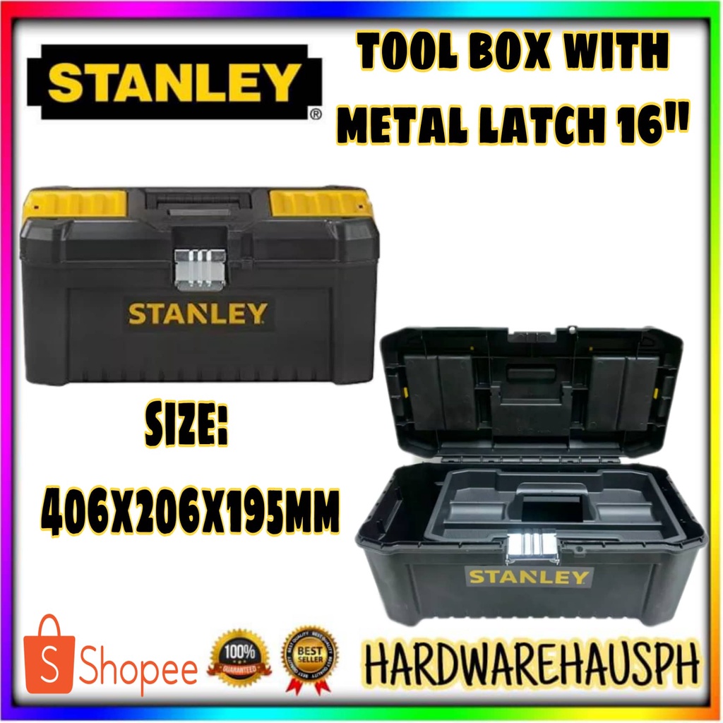 STANLEY Tool Box 16" With Metal Latch | Shopee Philippines