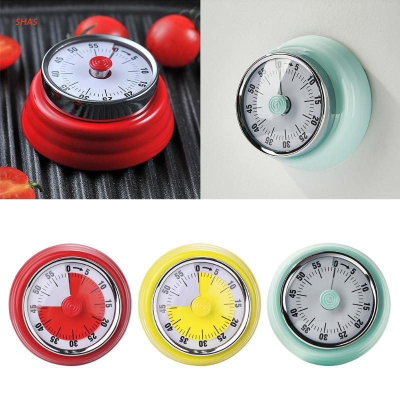 Stainless Steel Visual Timer Mechanical Kitchen Timer 60-Minutes Alarm ...