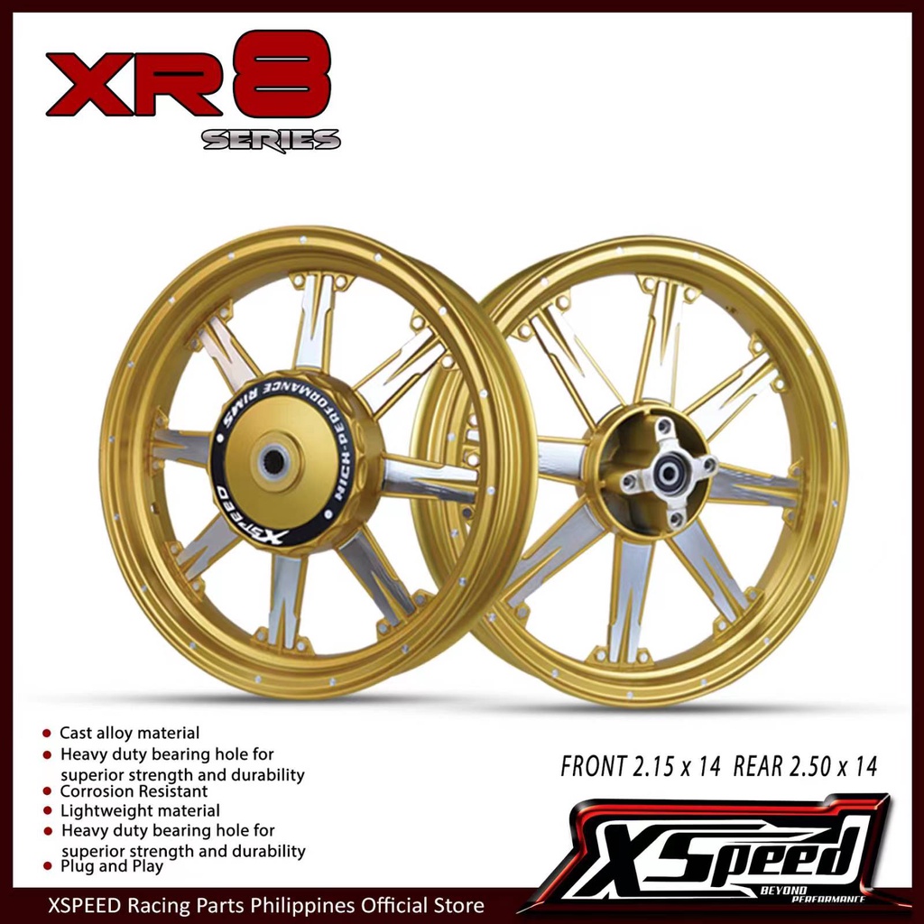 XSPEED MAGS XR8 CLICK 125i 8 Spokes Design ( 4 holes ) | Shopee Philippines