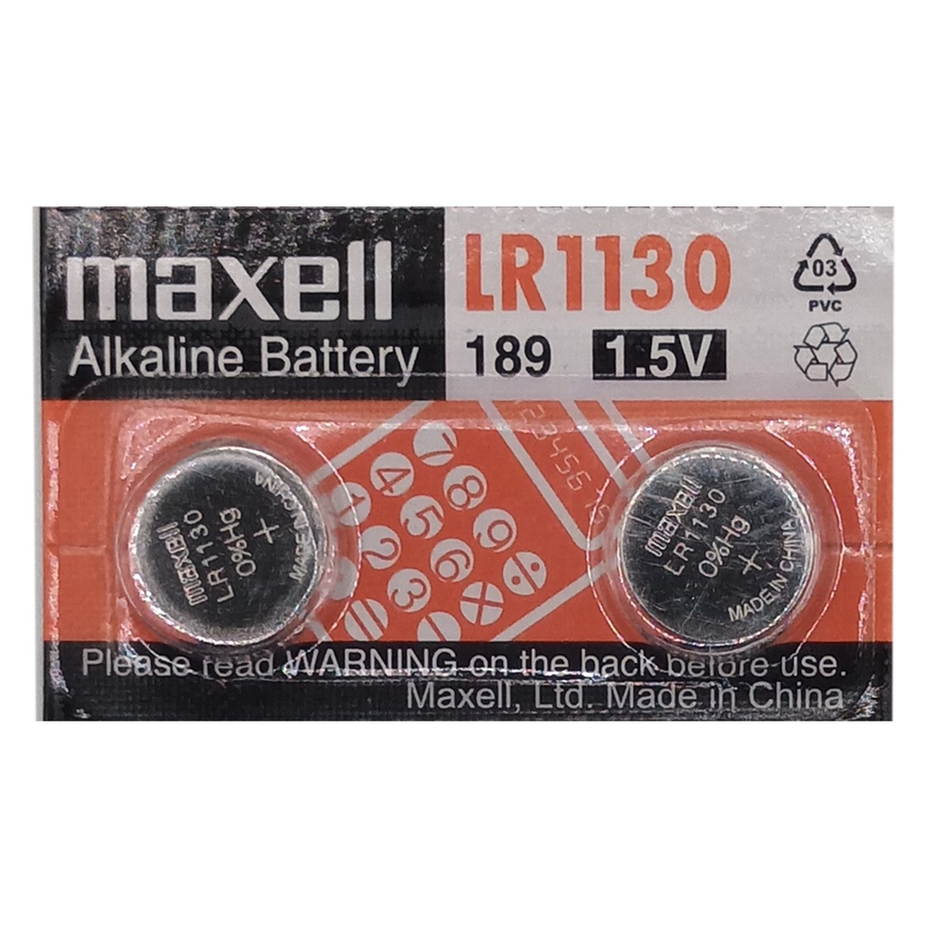 Maxell LR 1130 Alkaline Battery 1.5v (High Quality) Do not recharge ...