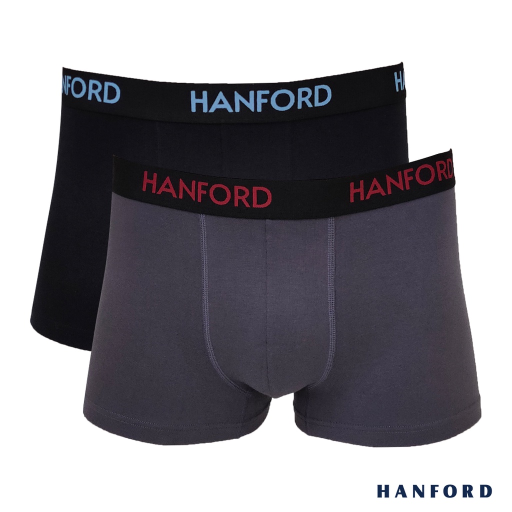 Hanford Men Cotton w/ Spandex Boxer Briefs Eclipse Collection - Gray ...