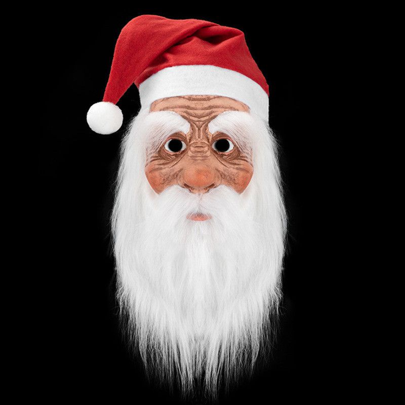 Santa Claus Latex Mask Christmas Full Head Latex Mask Realistic Face ...