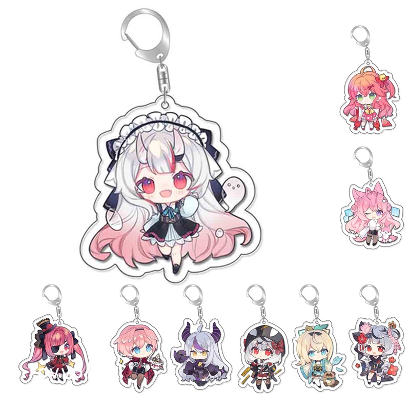 Newly Kawaii Anime Hololive Vtuber Cosplay Keychain Gawr Gura Watson ...