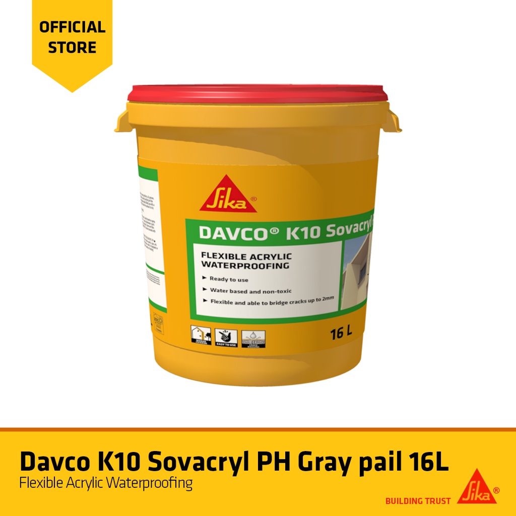 Sika Davco K10 Sovacryl PH Gray16L Pail | Shopee Philippines