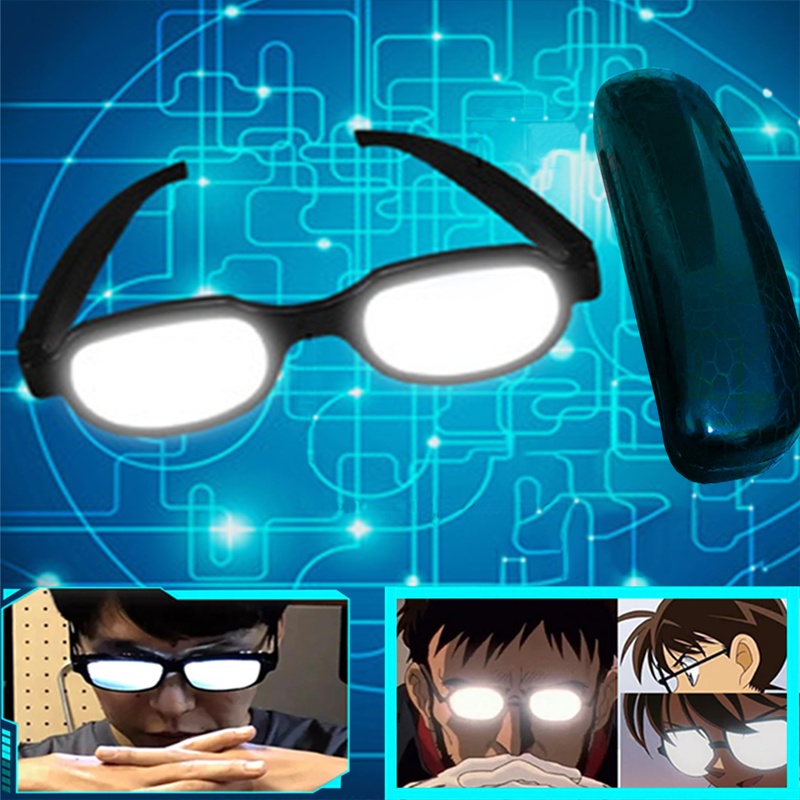 LED Luminous Cosplay Glasses, Glowing Light Up Frame Sunglasses, Fans ...