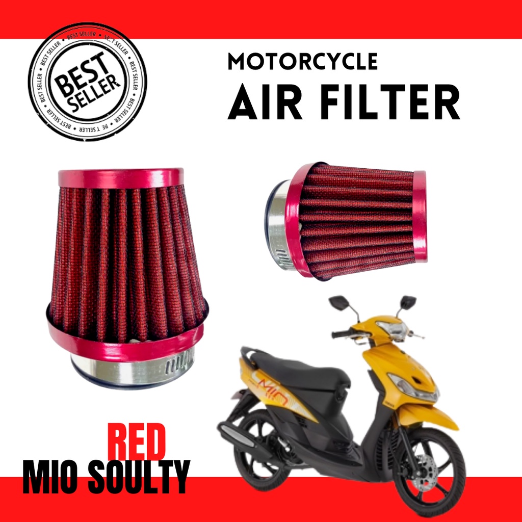 MOTORCYCLE AIR FILTER FOR MIO SOULTY| RED | MOTOR AIR CLEANER ...