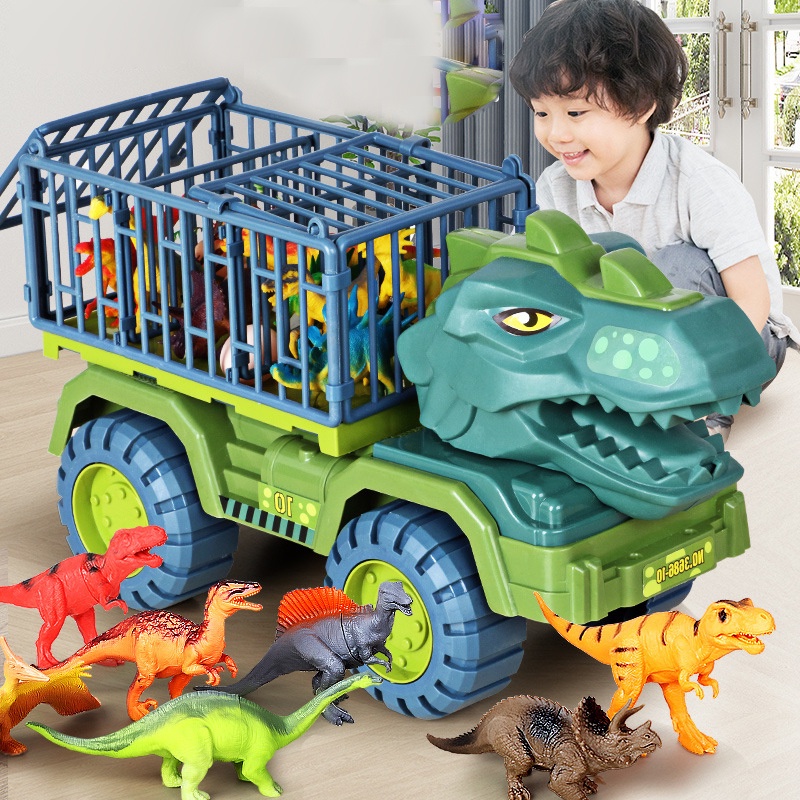 Large Dinosaur Engineering Trucks Crane Excavators Tyrannosaurus ...