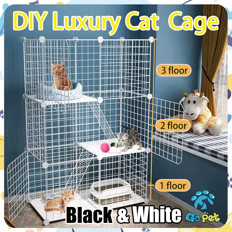 【10 Design】 DIY Cat Cage and Kitten Cage 2/3 Large Layer with Ladder ...