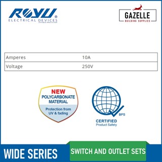 Royu Wide Series Weatherproof Plate Cover Slim Type - RWP6 | Shopee ...