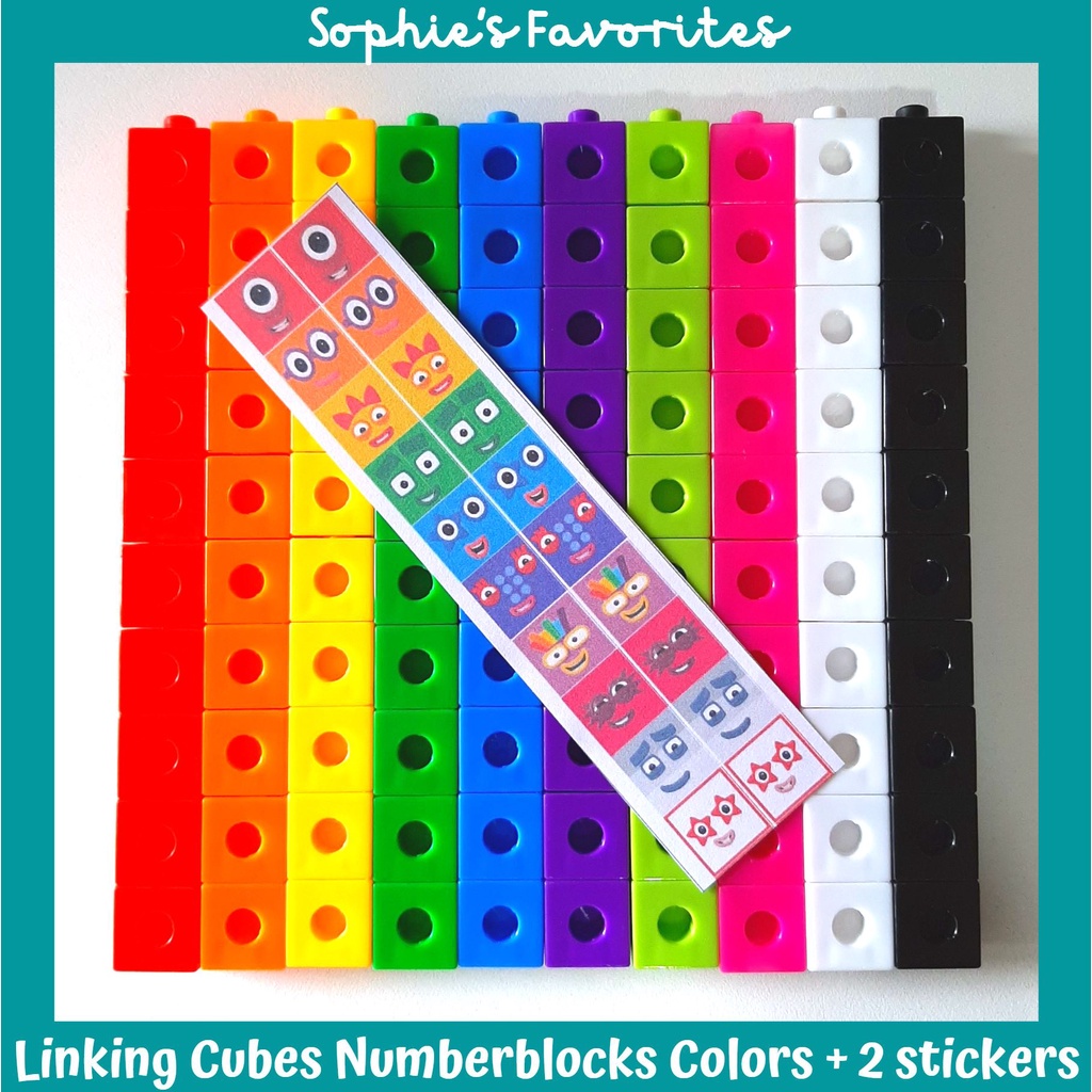 50 pcs Numberblocks Cubes Linking Cubes Link Cubes Snap Cubes Cube ...