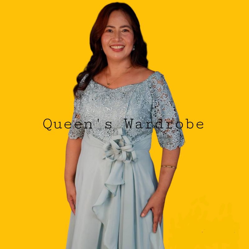 Chiffon Sage Green Gown for Mother of the Bride/Groom | Shopee Philippines