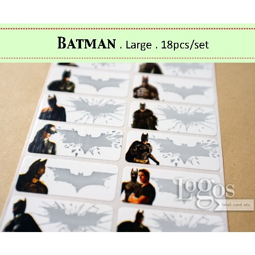 Batman LARGE Name Sticker Label Superhero Name Sticker. Joker Penguin ...