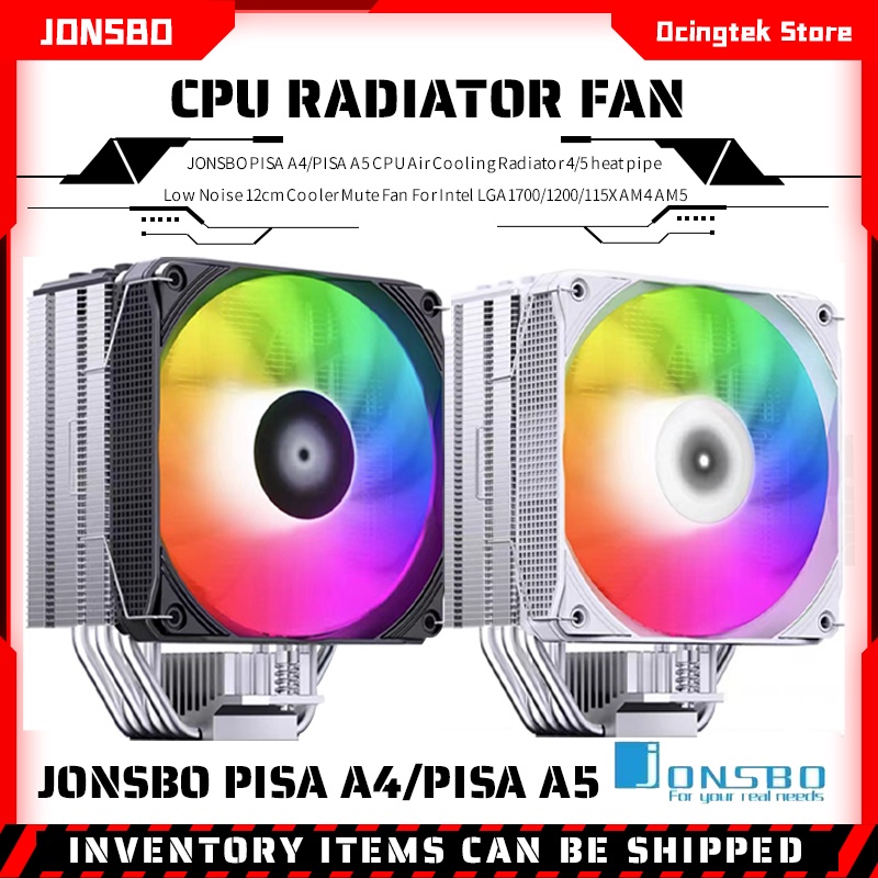Jonsbo Pisa A4/Pisa A5 Radiator 120mm White 4/5 Heat Pipe Low Noise Air ...