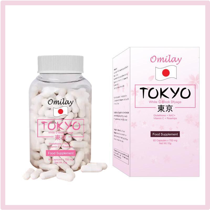 Omilay TOKOY Skin Whitening Glutathione Capsules 700MG 24H Collagen ...