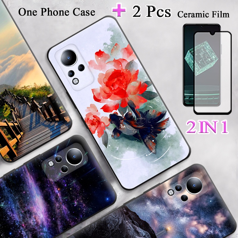2 IN 1 Infinix Note 12i 2022 X677 Phone Case With Ceramic Protector ...