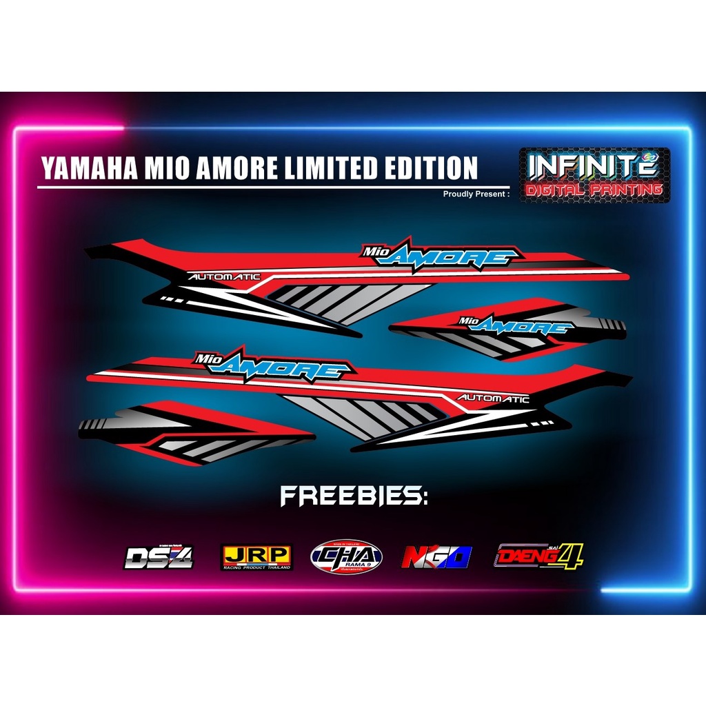 Mio AMORE THAILAND Variation STRIPING Stickers | Shopee Philippines