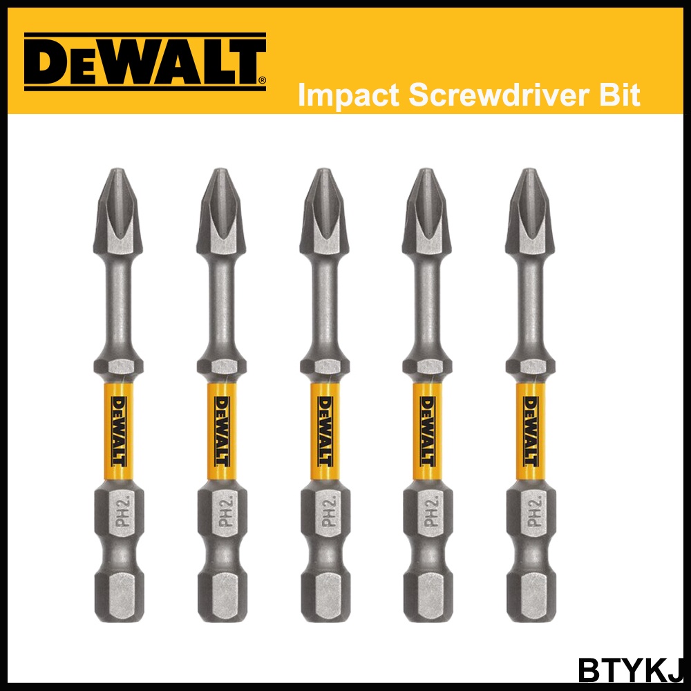 DEWALT Impact Screwdriver Bit 63mm PH2 Magnetic Anti-Slip Driver Bit ...