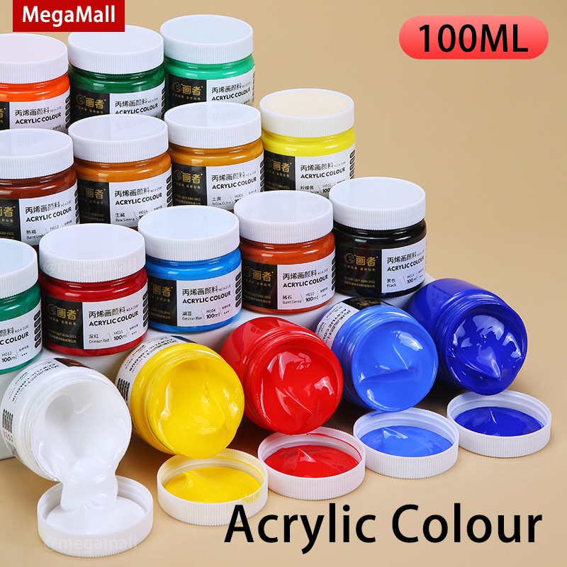 100ML Acrylic Paint Set for Bags Shoes Textile Nail Fabric Glass ...