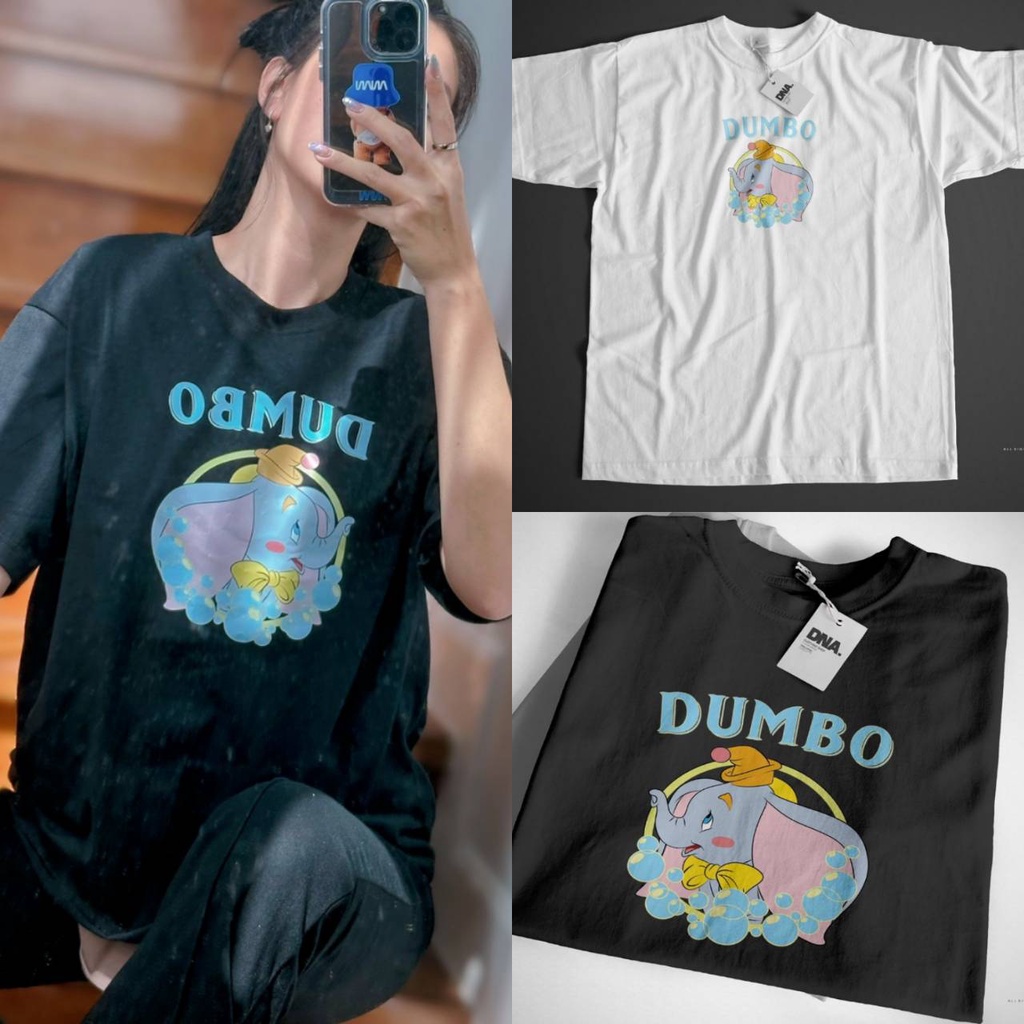 Oversize T-Shirt Dumbo Made From Cute Chest Size 44 "Long 27" Cotton1 ...