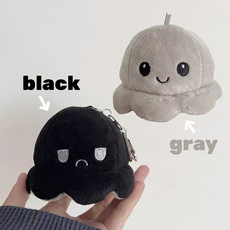 Flip Octopus Doll Pendant Plush Toy Reversible Flip Octopus Keychain ...