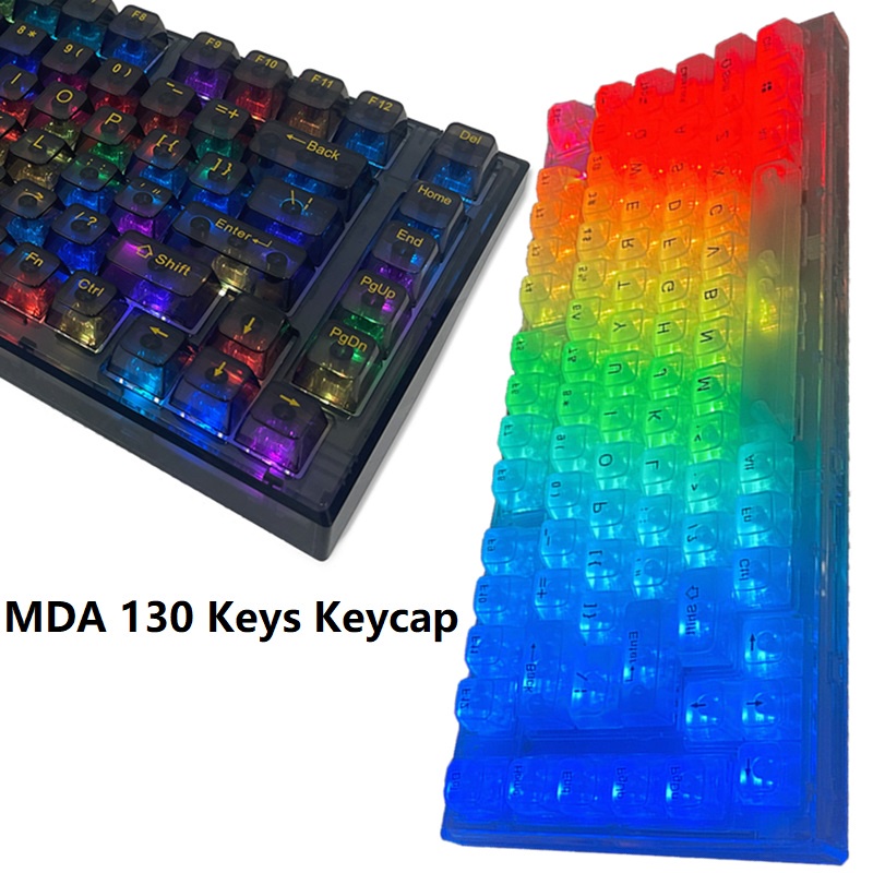 130 Keys ABS XDA Keycap For Mechanical Keyboard 61 64 68 87 104 Keys ...