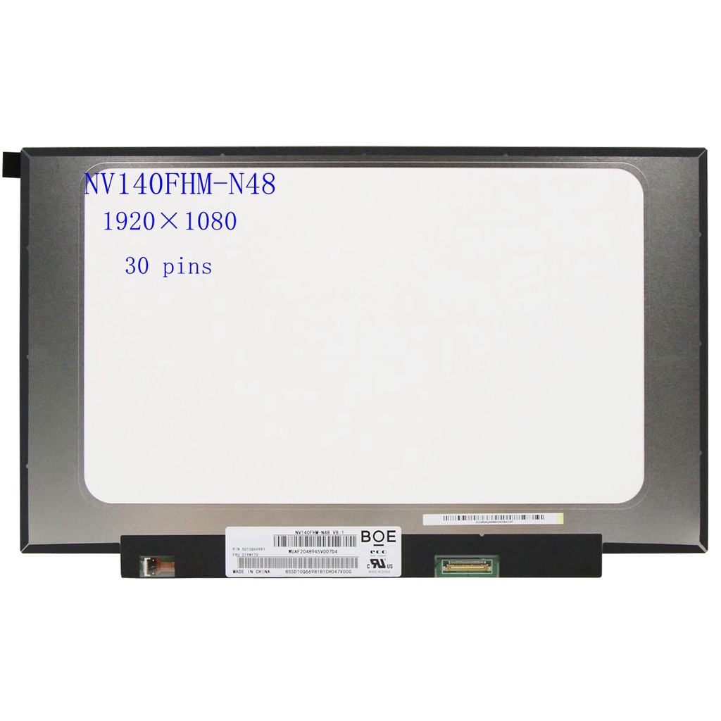 14.0'' IPS Laptop lcd Screen NV140FHM-N48 Fit B140HAN04.0 N140HCA-EBA For Lenovo ideapad 330S ...