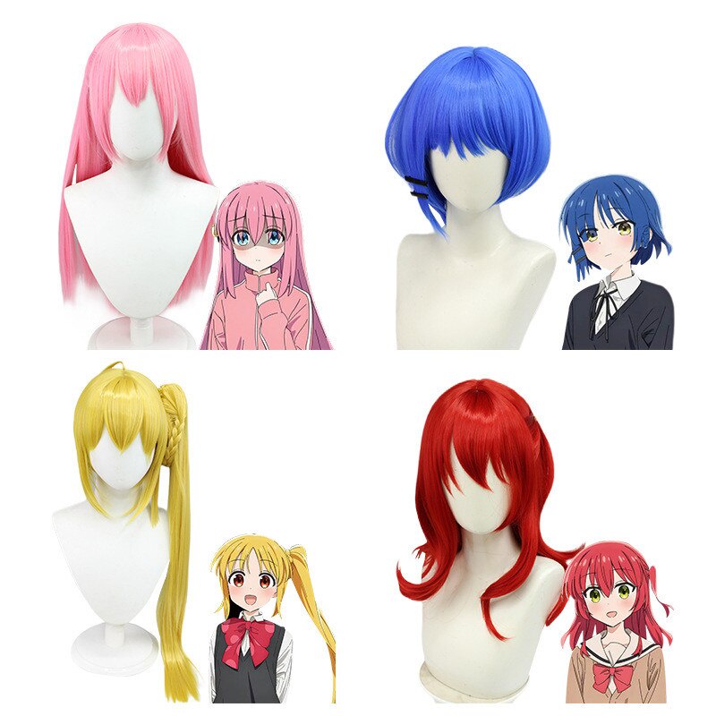 Gotou Hitori Wig Anime Bocchi The Rock Yamada Ryo Cosplay Ijichi Nijika ...
