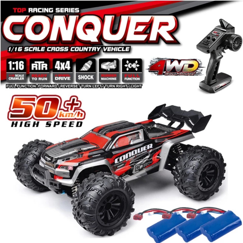(COD)1:16 RC Car 20KM/H 4WD Remote Control Vehicle 2.4Ghz Monster Truck ...