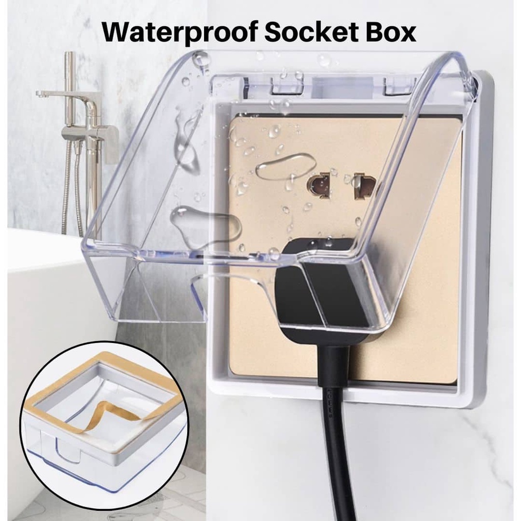 Transparent Electric Plug Cover Power Outlet Wall Socket Protector Box ...