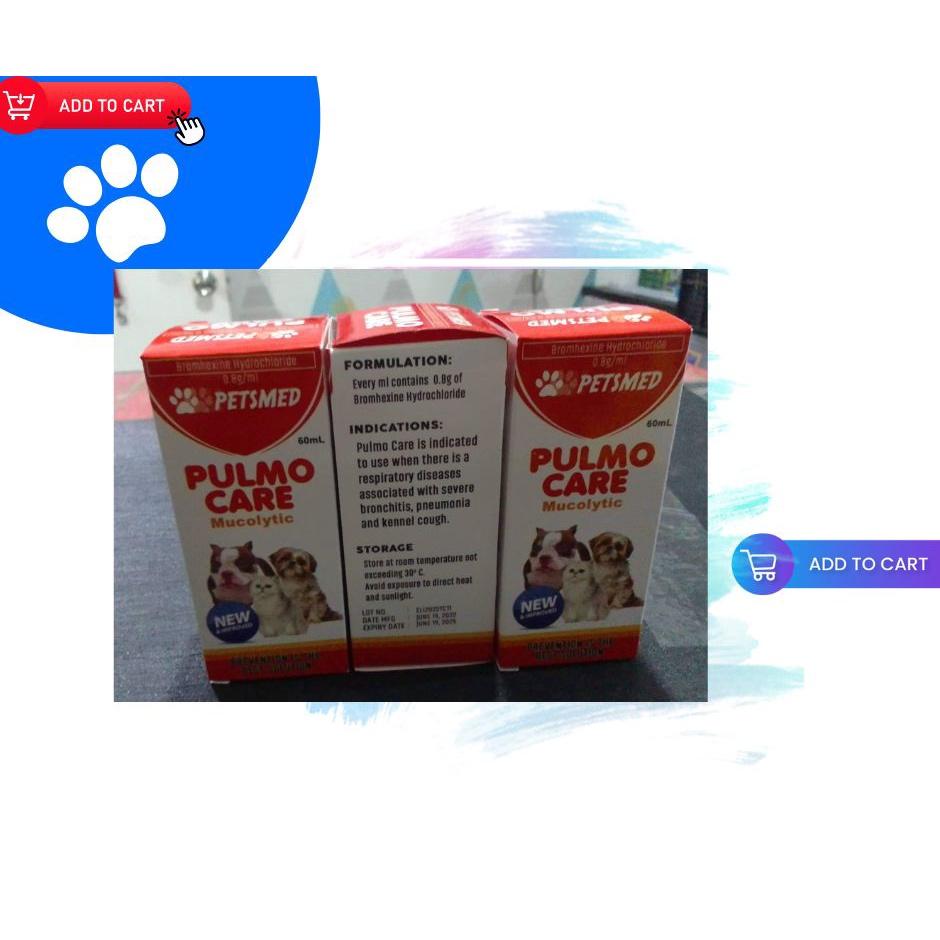 PULMOCARE Syrup for Dog and Cat 60ml with FREE SYRINGE | Shopee Philippines