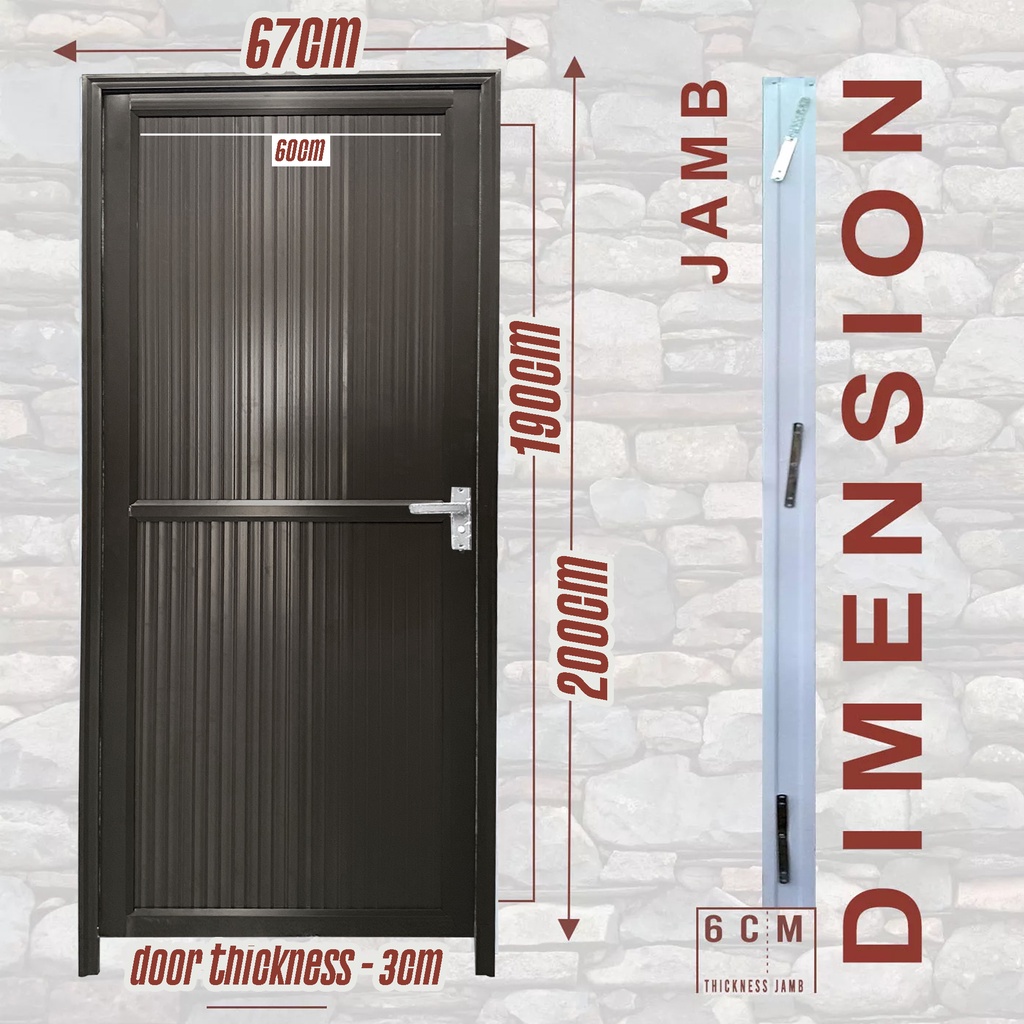 KRUZO Aluminum Bathroom Door Set | Shopee Philippines