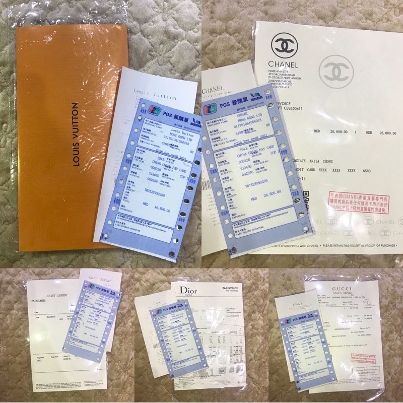 Assorted Branded Luxury Tax invoices paper/ Receipts COD | Shopee ...