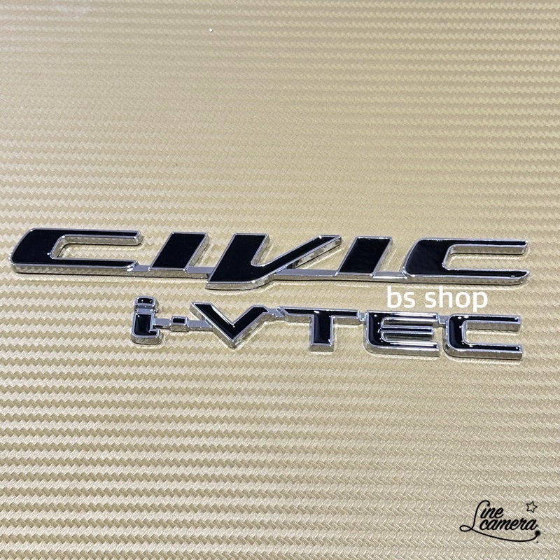 civic i-vtec Logo Model FB Black Silver Rim Metal Workpiece Per Pair 2 ...