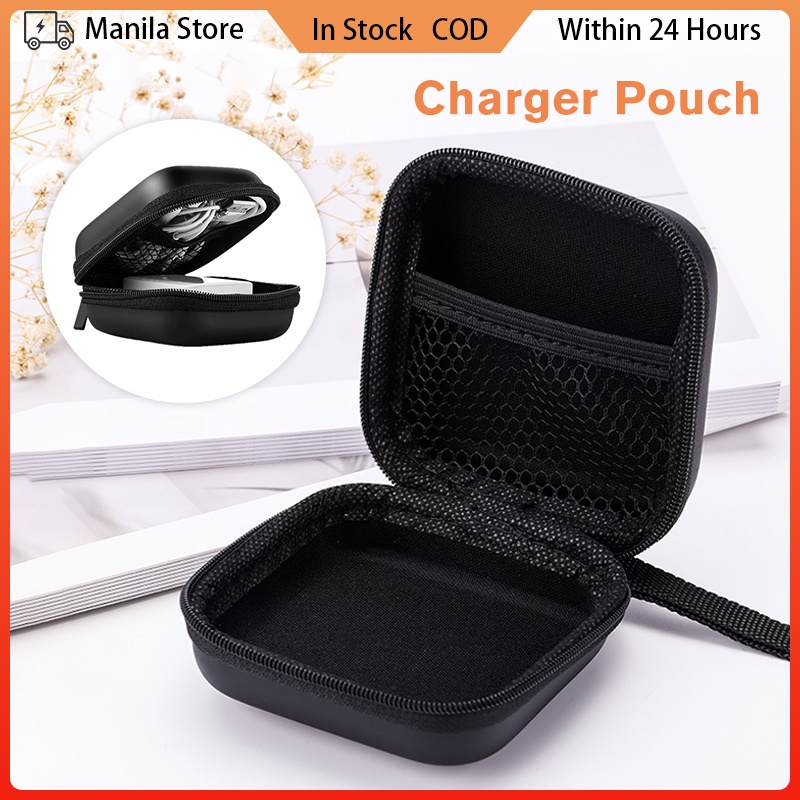 Portable USB Data Cable Storage Bag EVA Hard Earphone Headset Cover ...