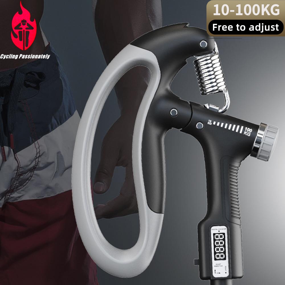 10-100Kg Hand Gripper R-Shape Adjustable Countable hand Grip Strength ...