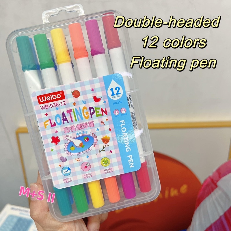 12pcs water floating pen digital children's fun painting whiteboard pen ...
