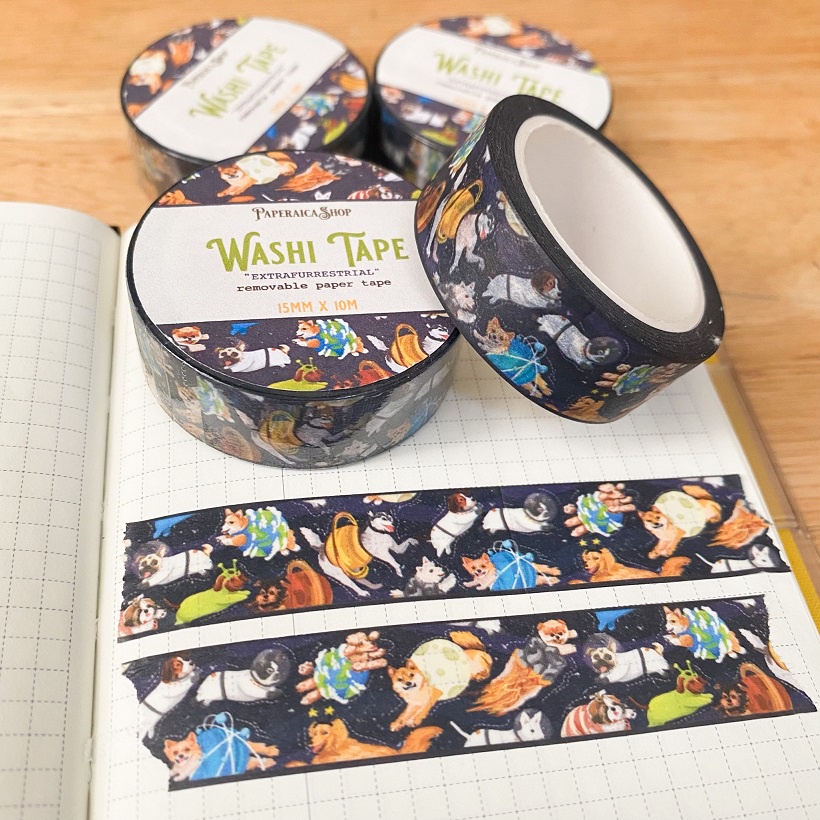 Extrafurrestrial Washi Tape, Vintage Washi, Design Tape, Journaling ...