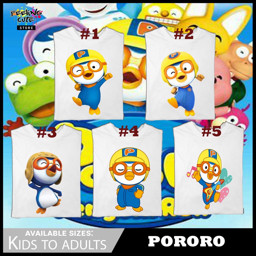 Pororo Shirt Birthday Theme Pororo V2 Shirt for Kids to Adults Unisex ...