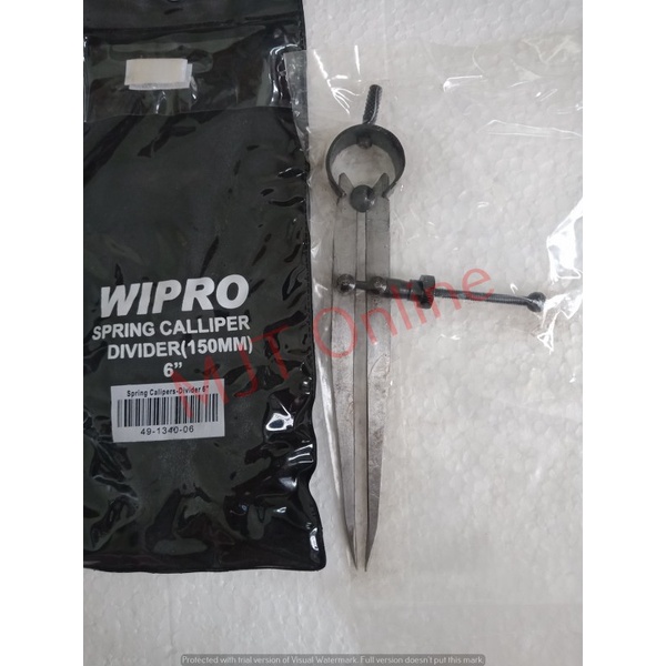 Wipro 6" 6 inch Straight Lathe Spring Caliper Divider Straight Lathe ...